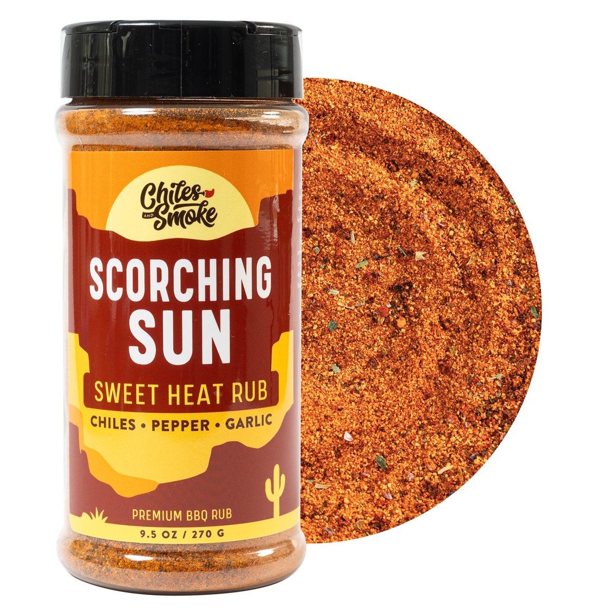 Scorching Sun Sweet Heat Rub - Chiles and Smoke